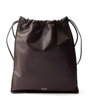 Prada Nappa Leather Wish Pouch - Brown