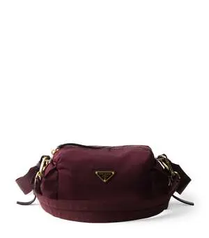 Prada Small Re-nylon & Leather Explore Bag - Burgundy