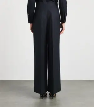Lafayette 148 New York Thames Linen Wide-leg Trousers