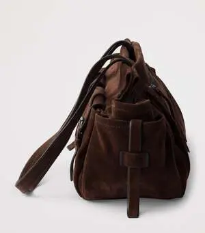 Prada Medium Suede Route Tote Bag
