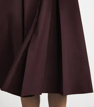 Lafayette 148 New York Stretch-wool Belted Midi Dress