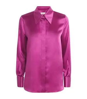 Lafayette 148 New York Silk Shirt - Pink