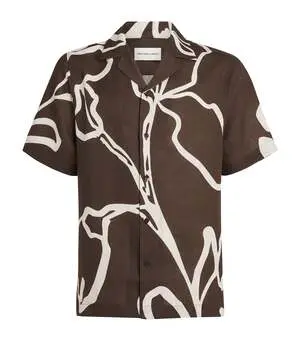 Frescobol Carioca Linen Floral Roberto Shirt