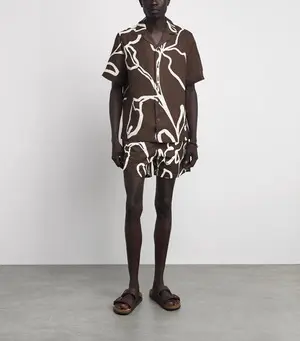 Frescobol Carioca Linen Floral Roberto Shirt