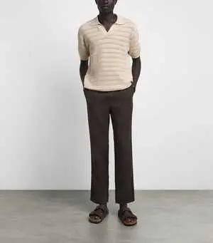Frescobol Carioca Cotton Jacquard Rino Polo Shirt