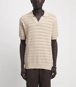 Frescobol Carioca Cotton Jacquard Rino Polo Shirt