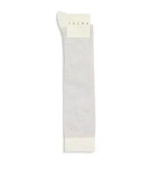 Falke Wool-blend Snow Glitter Knee-high Socks - White