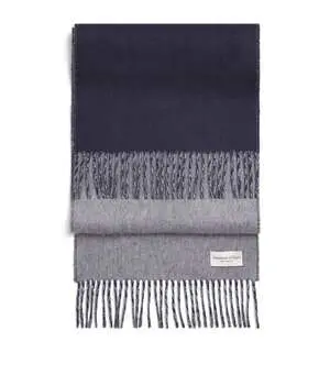 Johnstons Of Elgin Cashmere Double-face Scarf - Navy