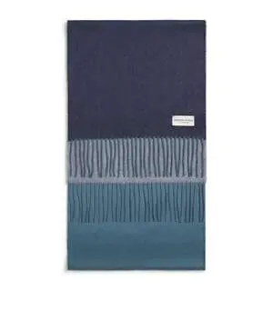 Johnstons Of Elgin Cashmere Ombré Scarf - Blue