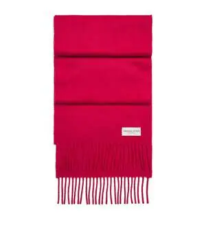 Johnstons Of Elgin Natural Cashmere Scarf - Red