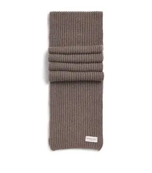 Johnstons Of Elgin Cashmere Lovat Ribbed Scarf - Brown