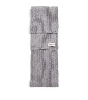 Johnstons Of Elgin Cashmere Lovat Ribbed Scarf - Grey