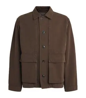 LEMAIRE Broken Twill Boxy Jacket - Brown