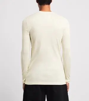 LEMAIRE Ribbed Cotton Long-sleeve T-shirt