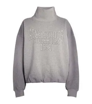 Acne Studios Cotton Logo Sweatshirt - Grey