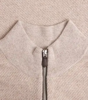 N.peal Cashmere Quarter-zip Temple Sweater