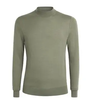 Colombo Cashmere Mock-neck Sweater - Green