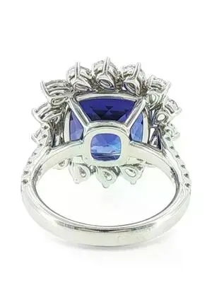 HYT JEWELRY Tanzanite Diamond Ring - Silver