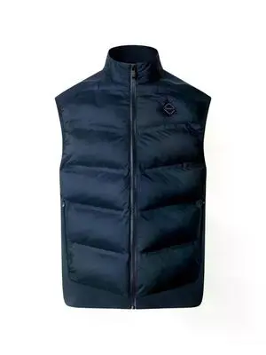 HACKETT LONDON Quilted-panel Gilet - Blue