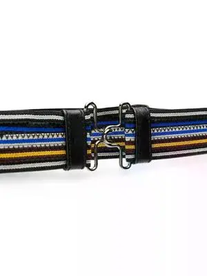 Prada Striped Clasp-buckle Belt