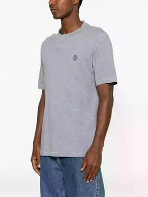 Brunello Cucinelli Logo-embroidered T-shirt