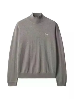 Maison Kitsuné Profile Fox High-neck Sweater - Grey