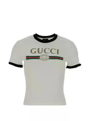 Gucci Cotton Jersey T-shirt With Print - White