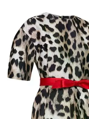 Givenchy Cocoon Mini Dress In Leopard Jacquard
