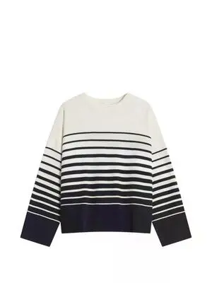 Maison Kitsuné Striped Cotton Sweater - Neutrals