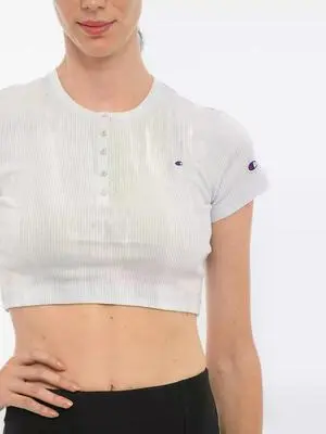 Champion Ribbed-knit Cropped T-shirt