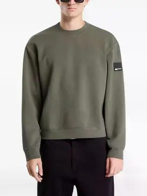 Karl Lagerfeld Long-sleeve Logo-patch Sweatshirt - Green