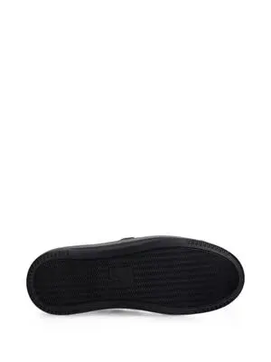 Moschino Heart Motif Logo Plaque Sneakers - Black