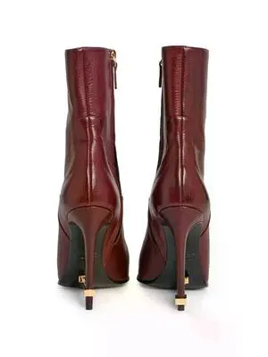 Dsquared2 Metal-bar Heeled Ankle Boots - Red