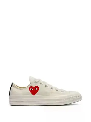 Comme Des Garçons X Converse Chuck 70 Heart-motif Lace-up Sneakers - Neutrals
