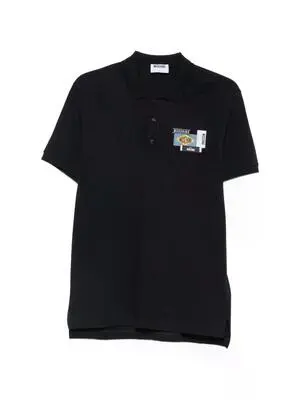 Moschino Logo-patch Polo Shirt - Blue