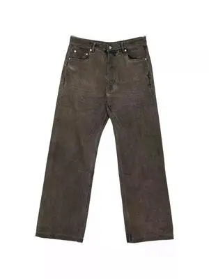 Rick Owens Faded Whiskered Jeans - Grey