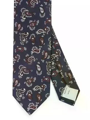 LARDINI Paisley-print Silk Tie