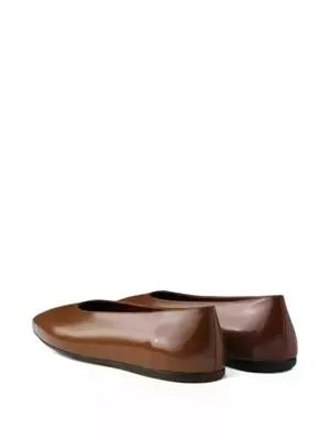 Prada Brushed Leather Ballet Flats