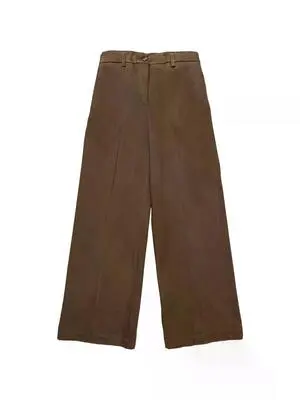 Eleventy Wide-leg Tailored Trousers - Brown
