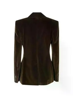 Etro Double-breasted Velvet Blazer - Brown