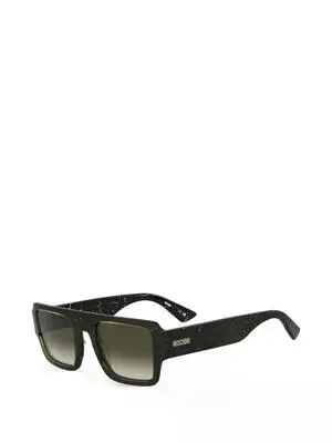 Moschino Marble-effect Square-frame Sunglasses - Black