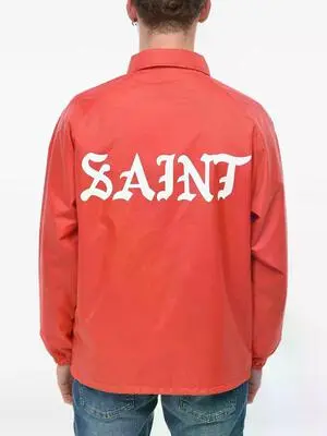 SAINT MXXXXXX Logo Print Snap-button Jacket