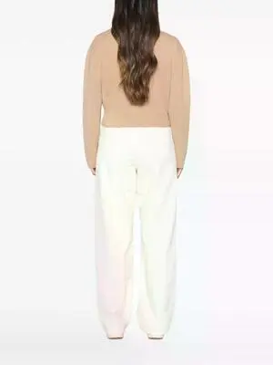 ALLUDE Zip-up Ribbed-trim Cardigan