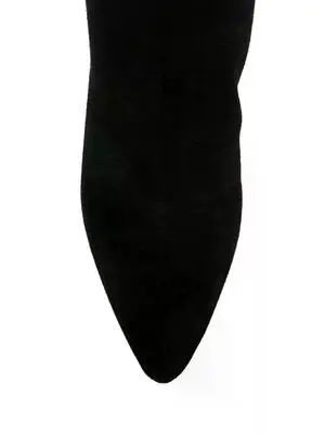 Paris Texas Elsa Pointed-toe Suede Boots - Black