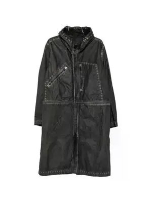 ISAAC SELLAM EXPERIENCE Etanche Hooded Coat - Black