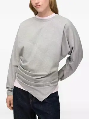 GANNI Jersey Draped Blouse