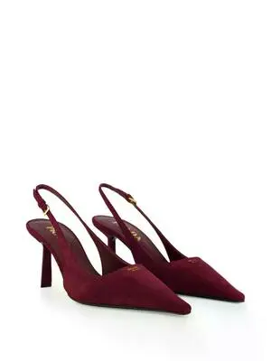 Prada Pointed-toe Slingback Pumps - Red