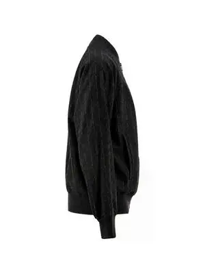 Brunello Cucinelli Pinstripe Zip-up Bomber Jacket