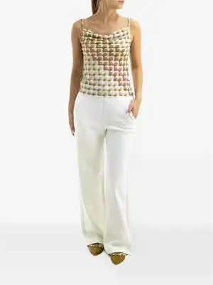 Missoni Lace Motif Top With Draped Neckline - Neutrals