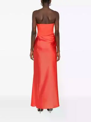 Solace London Strapless Draped Maxi Dress